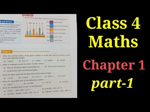 Class 4 Maths Chapter 1 Part 1 4th Class Maths Worksheet Youtube