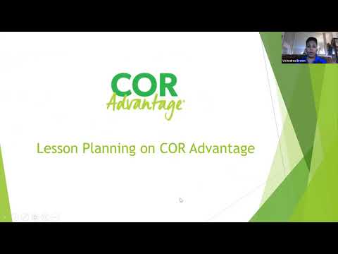 Lesson Planning On Cor Advantage Youtube