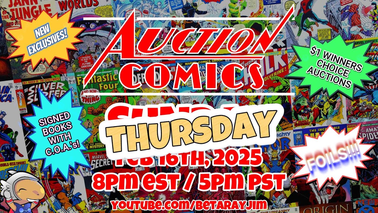 Auction Comics Thursday New Exclusives Youtube