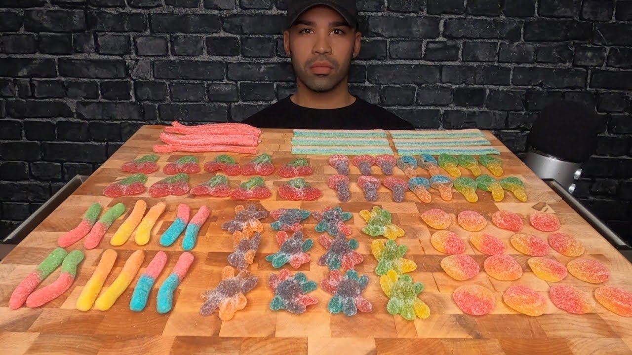 Asmr Sour Gummy Candy Mukbang Youtube