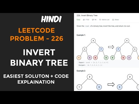 Invert Binary Tree Leetcode 226 Solution In Hindi Java Youtube