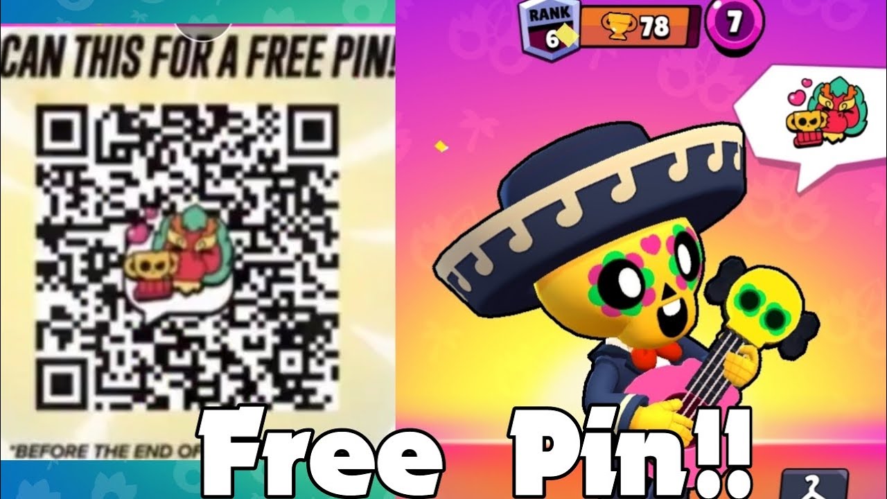 Free Pin Qr Code Brawl Stars Youtube