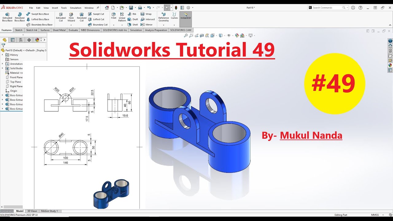 Solidworks Tutorial 49 Solidworks Tutorial In Hindi Learn Solidworks