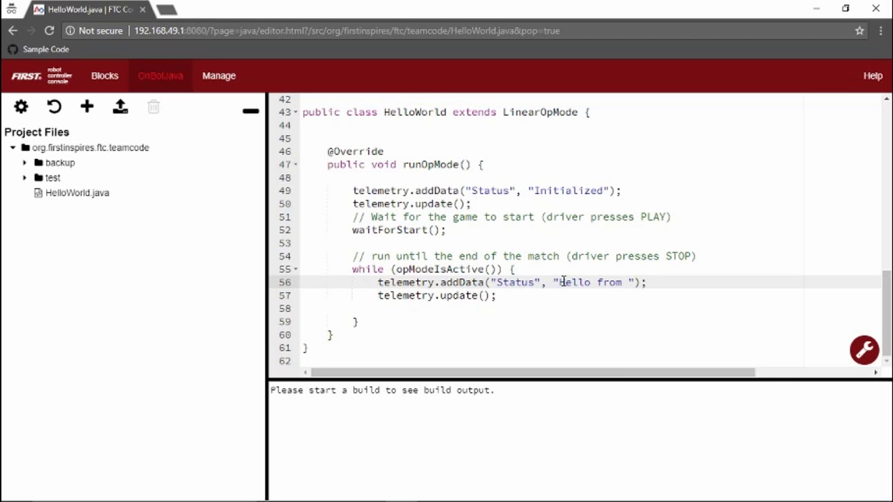 Introduction To Ftc Onbot Java Youtube