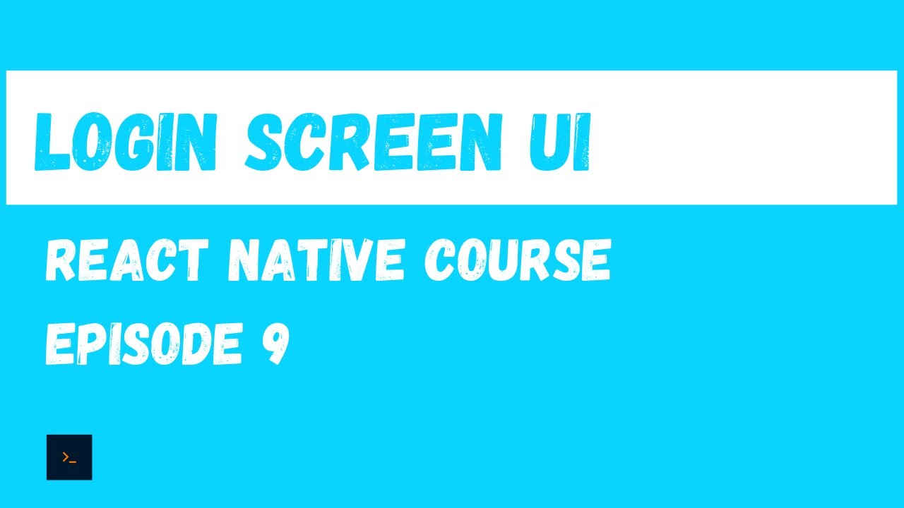 Login Screen Ui React Native Beginner Project Course 9 Youtube