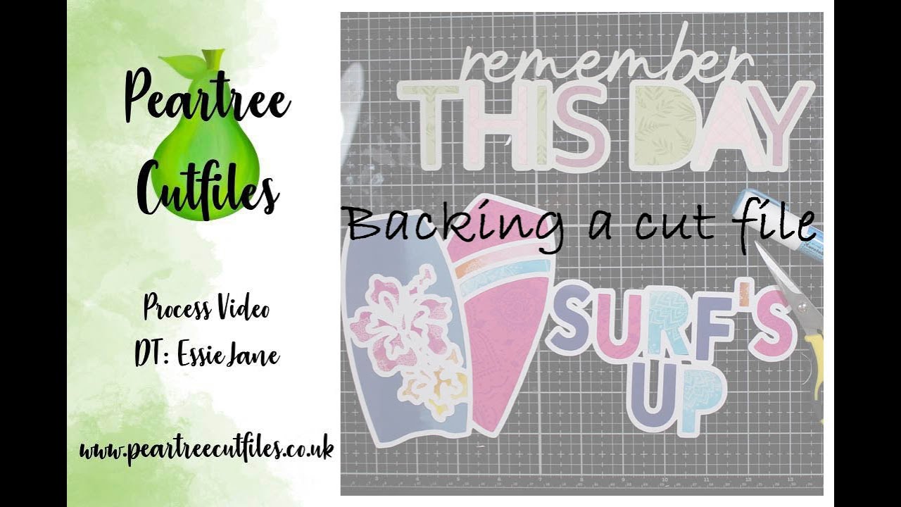 Peartree Cutfiles Backing A Cut File Youtube