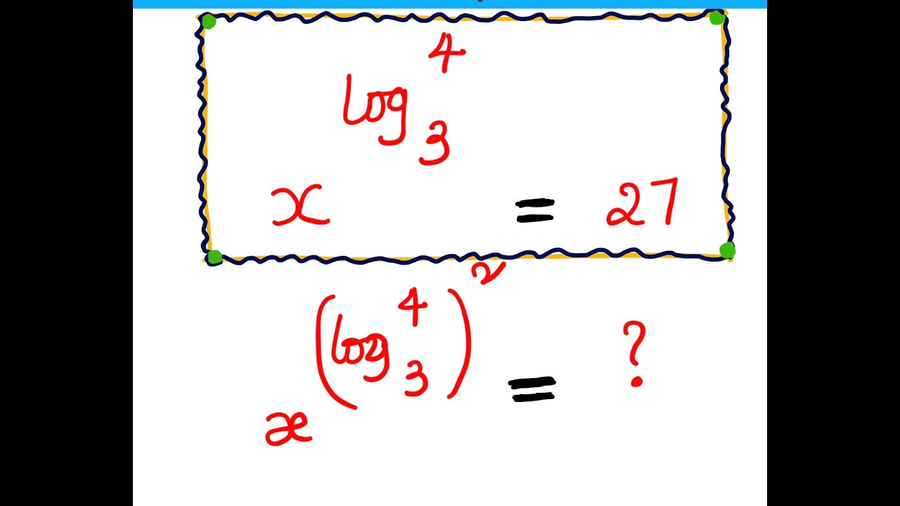 Logarithms Fiitjee Hots Question If X To The Power Of Log 4 To