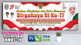 Tutorial Cara Cepat Buat Desain Spanduk Banner Hut Ri Ke 77 Dengan