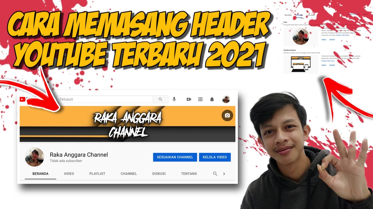 Cara Memasang Header Youtube 2021 Youtube