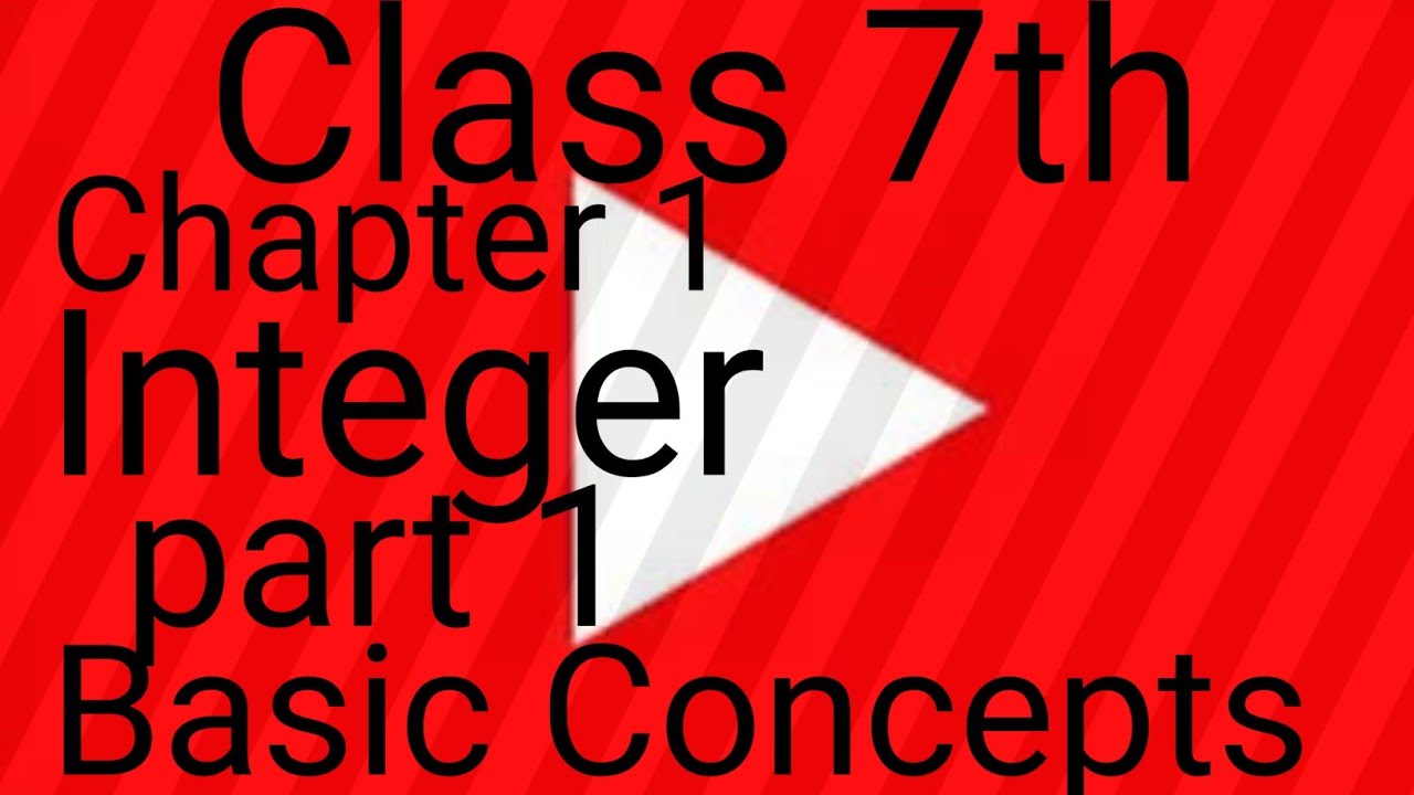 Basic Concepts Of Integer Youtube