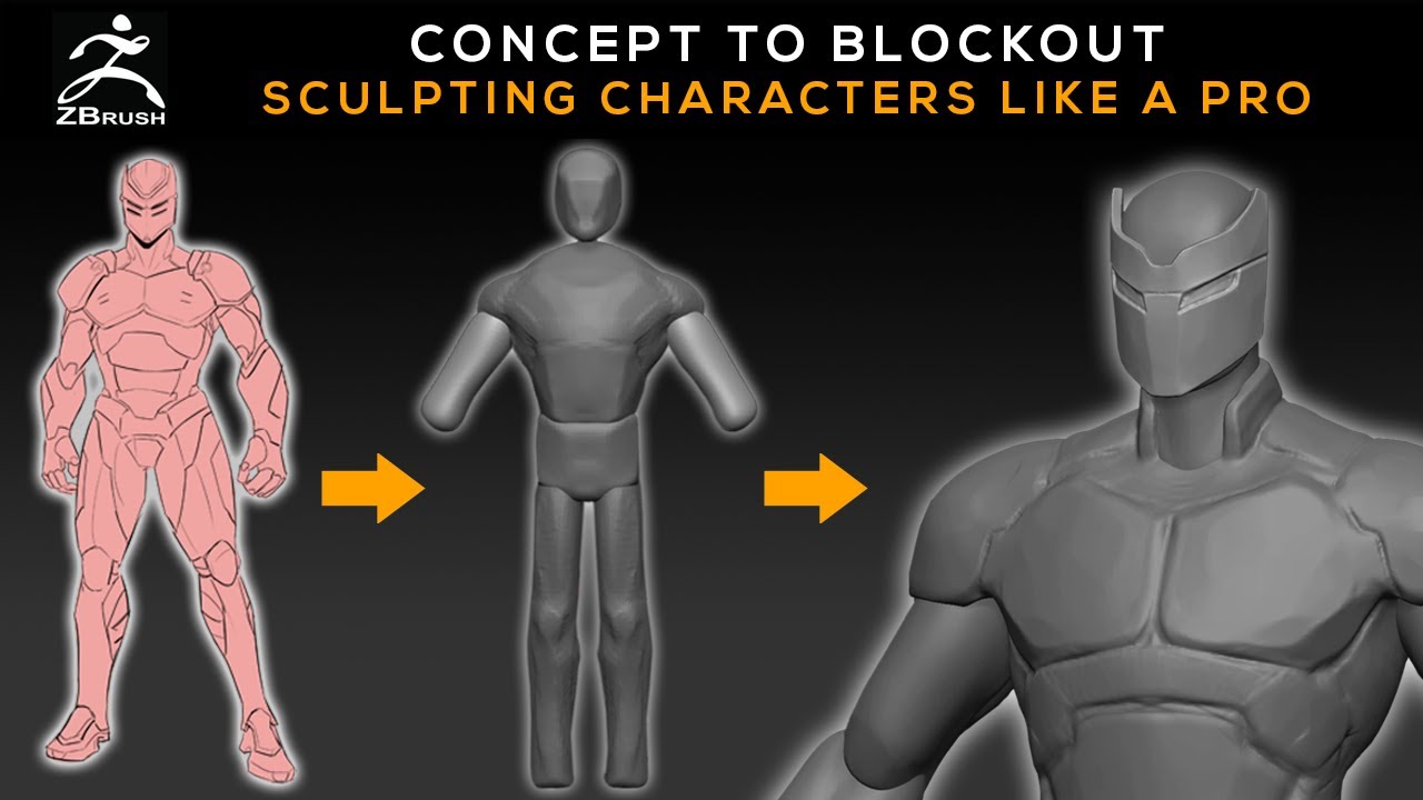 From Sketch To Blockout Zbrush Character Sculpting Youtube