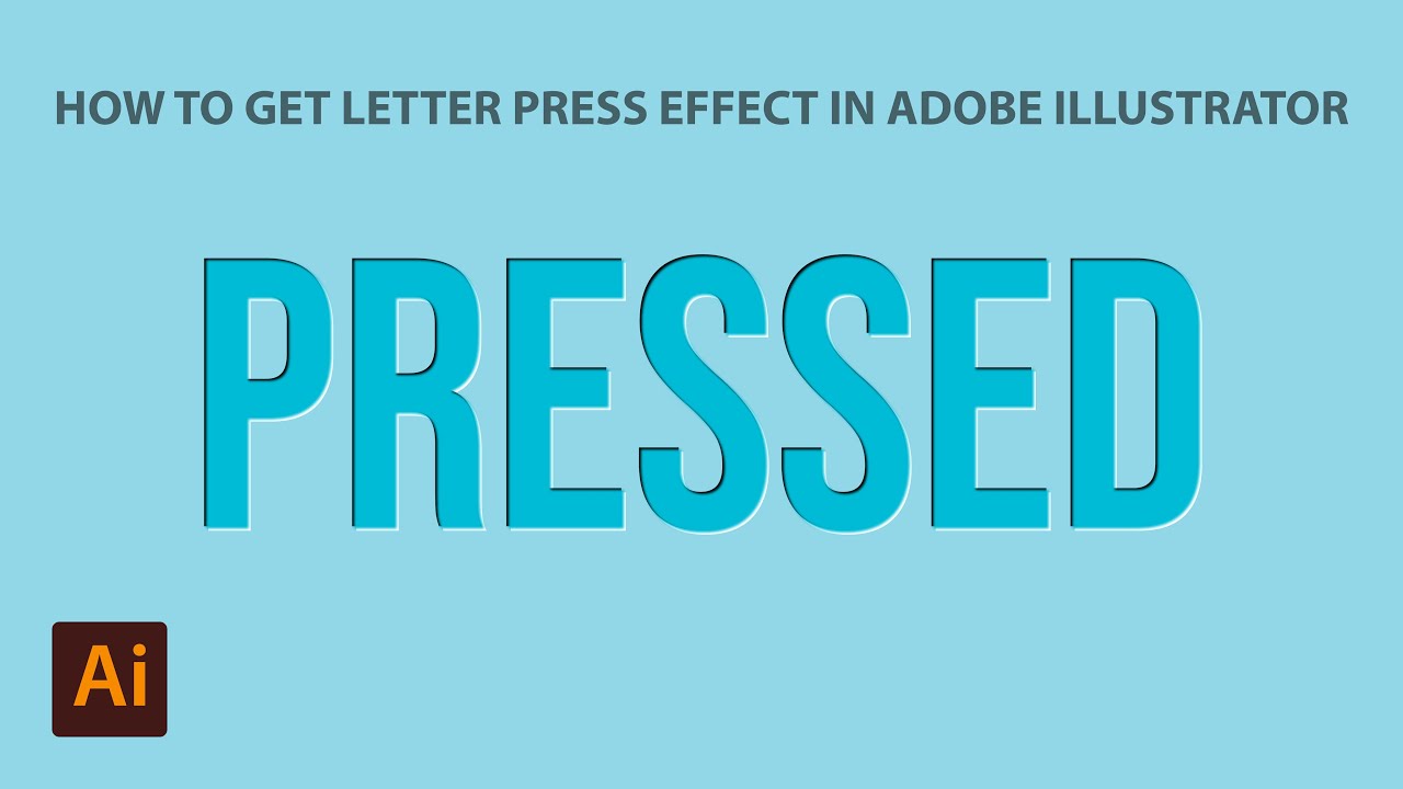 Learn The Secret Behind The Letter Press Effect In Adobe Illustrator