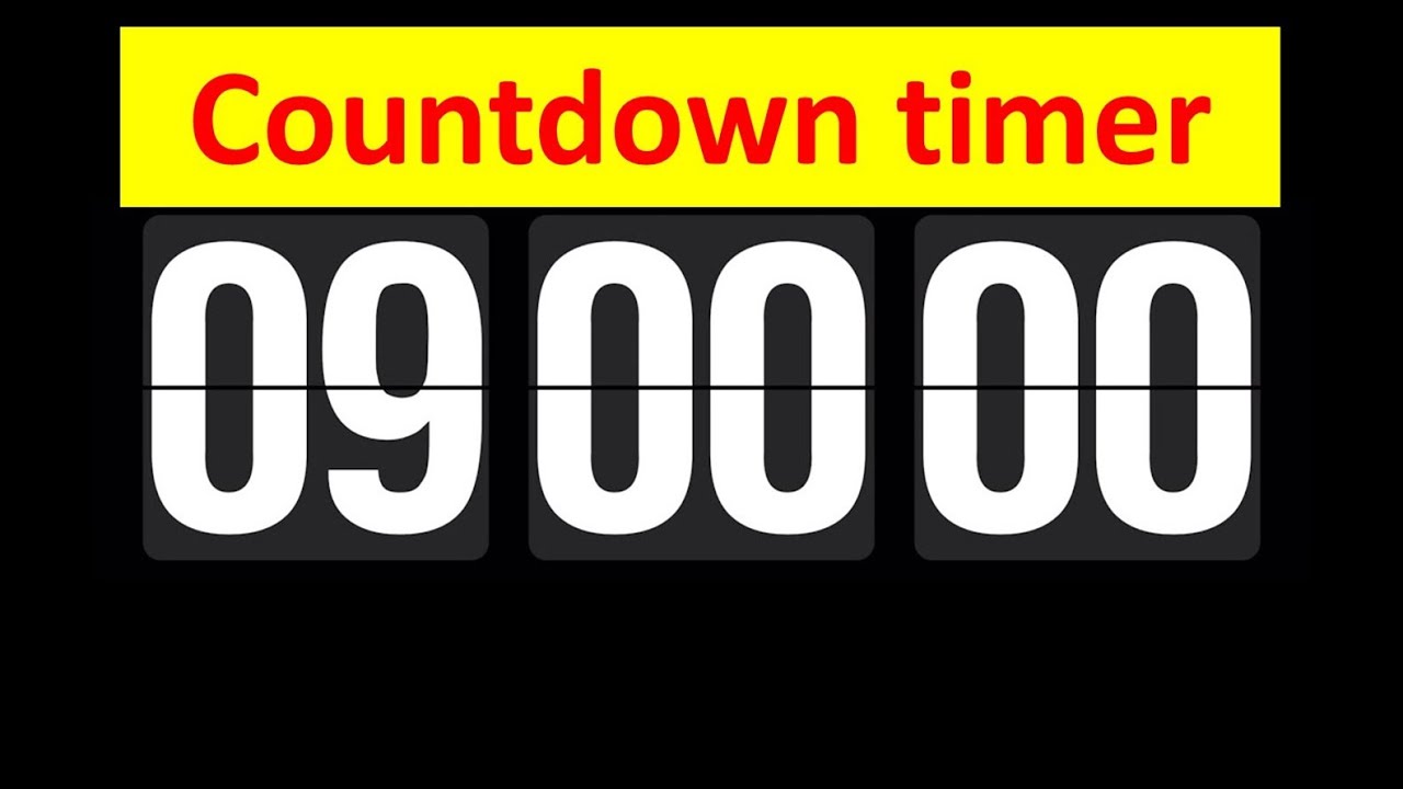 Countdown Timer 9 Hrs Youtube