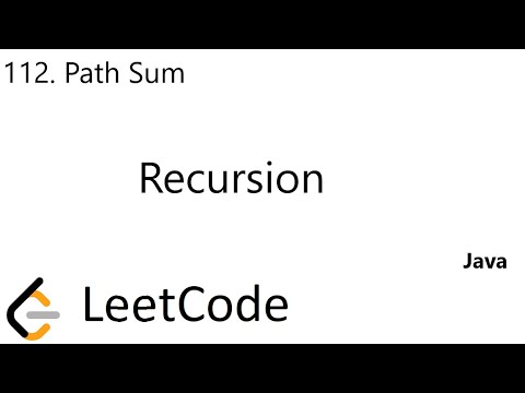 Leetcode 112 Path Sum Recursion Java Youtube