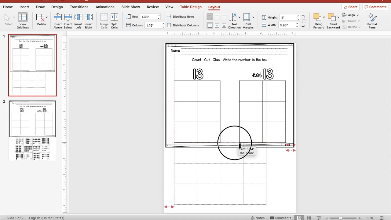 How To Make A Worksheet On Powerpoint Youtube