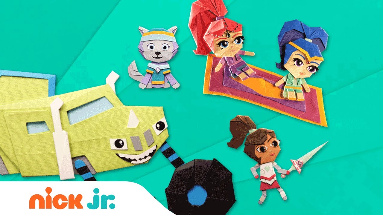 Paw Patrol Blaze Nella More Paper Craft Fun Stay Home Withme