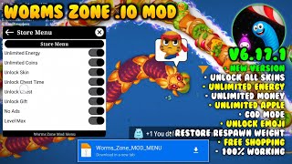 Worms Zone Hack 2025 Unlimited Coins No Death Mod Big Snake Gameplay ...
