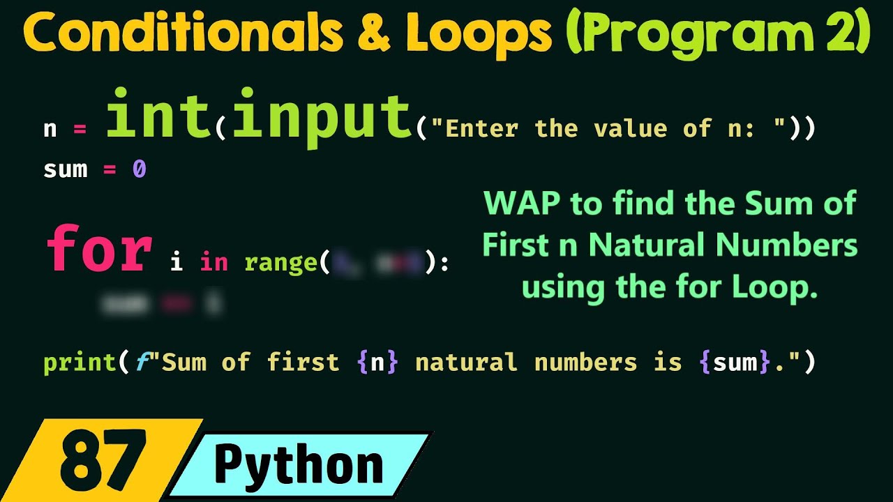 Conditionals And Loops Program 2 Youtube