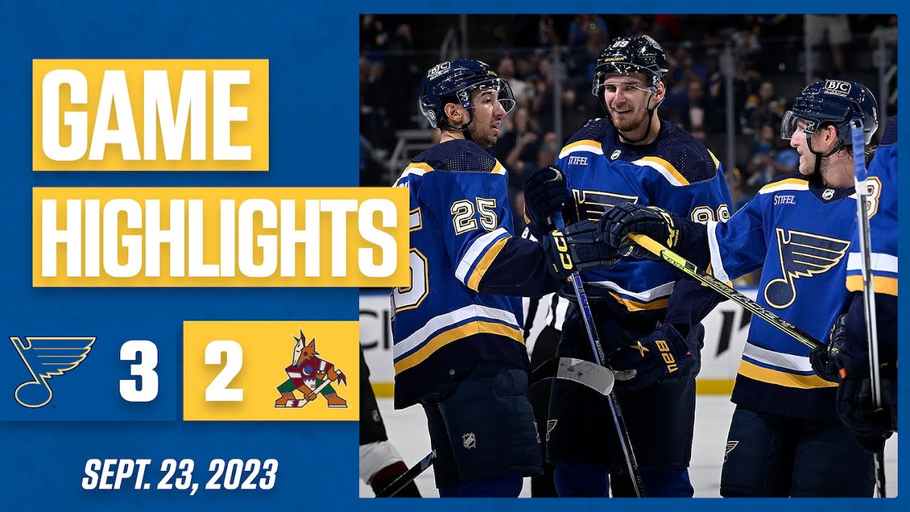 Game Highlights Blues 3 Coyotes 2 Youtube