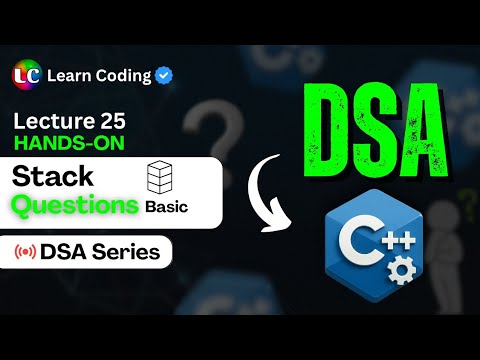 C Dsa Stack Leetcode Problems Data Structure Algorithms Youtube