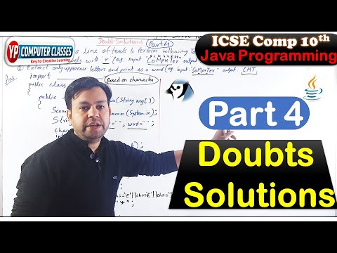 Part 4 Doubts Solutions In Java Icse Class 10 Computer String
