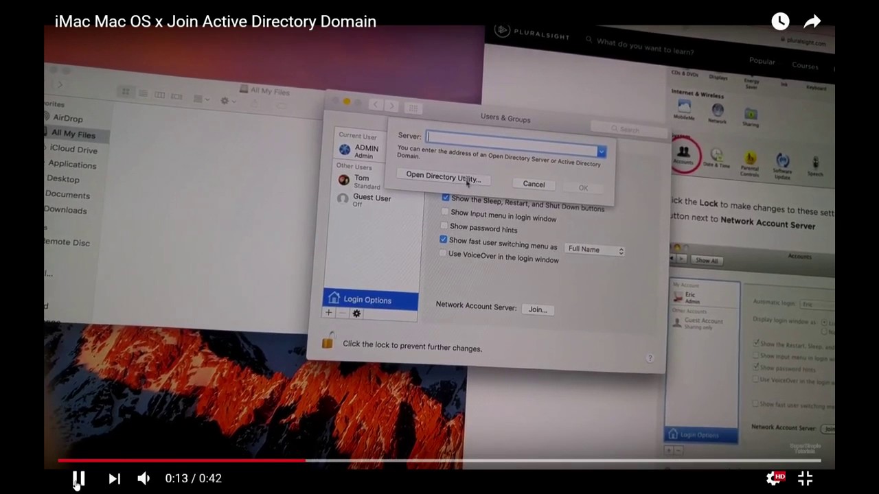 How To Join Windows Active Directory Domain In Imac Macbook Pro Mac Os