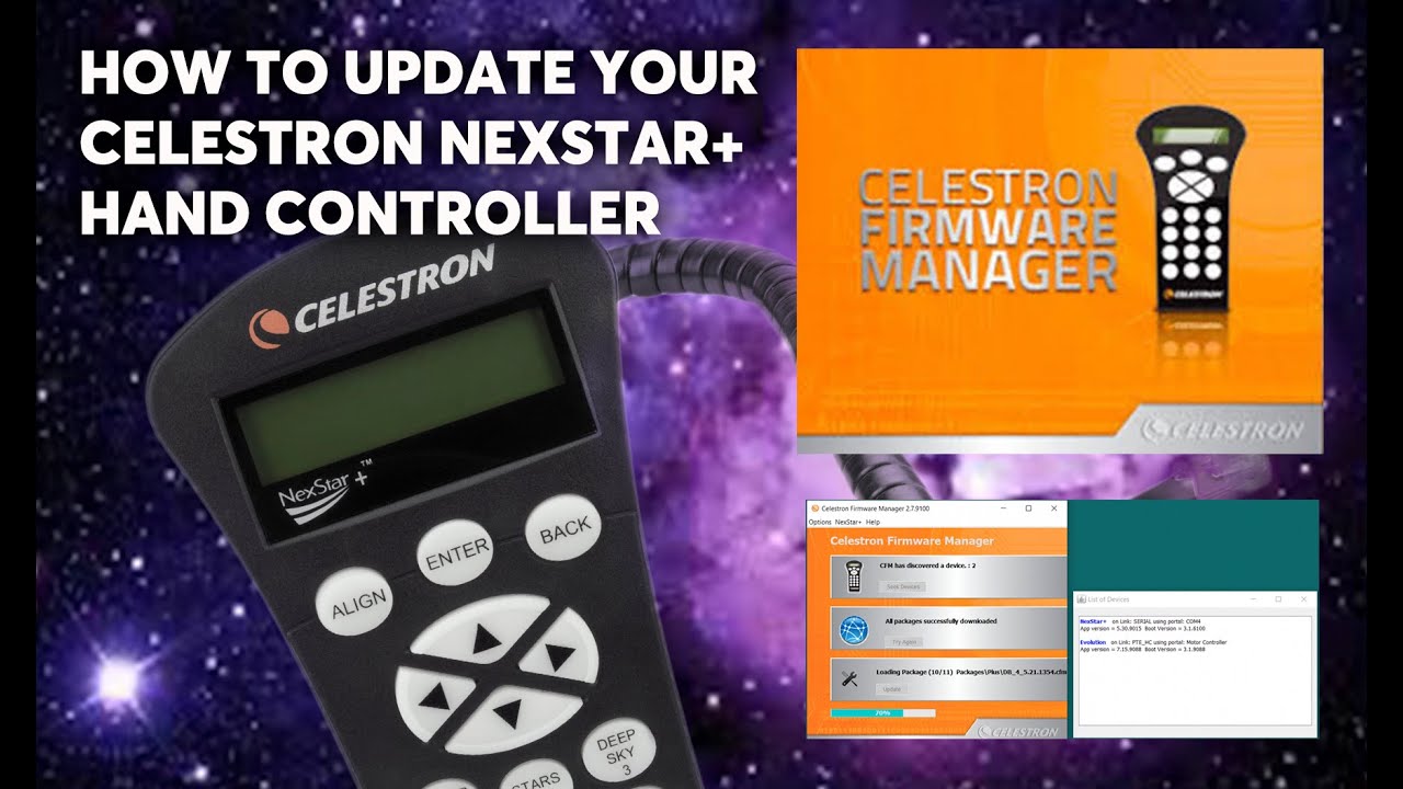 Firmware Update For The Celestron Nexstar Hand Controller Youtube