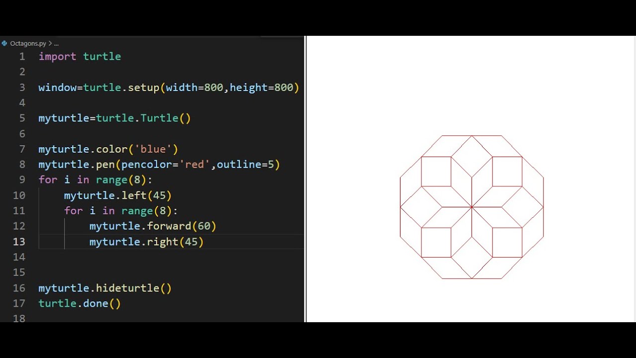 How Do You Make An Octagon In Turtle Python Youtube