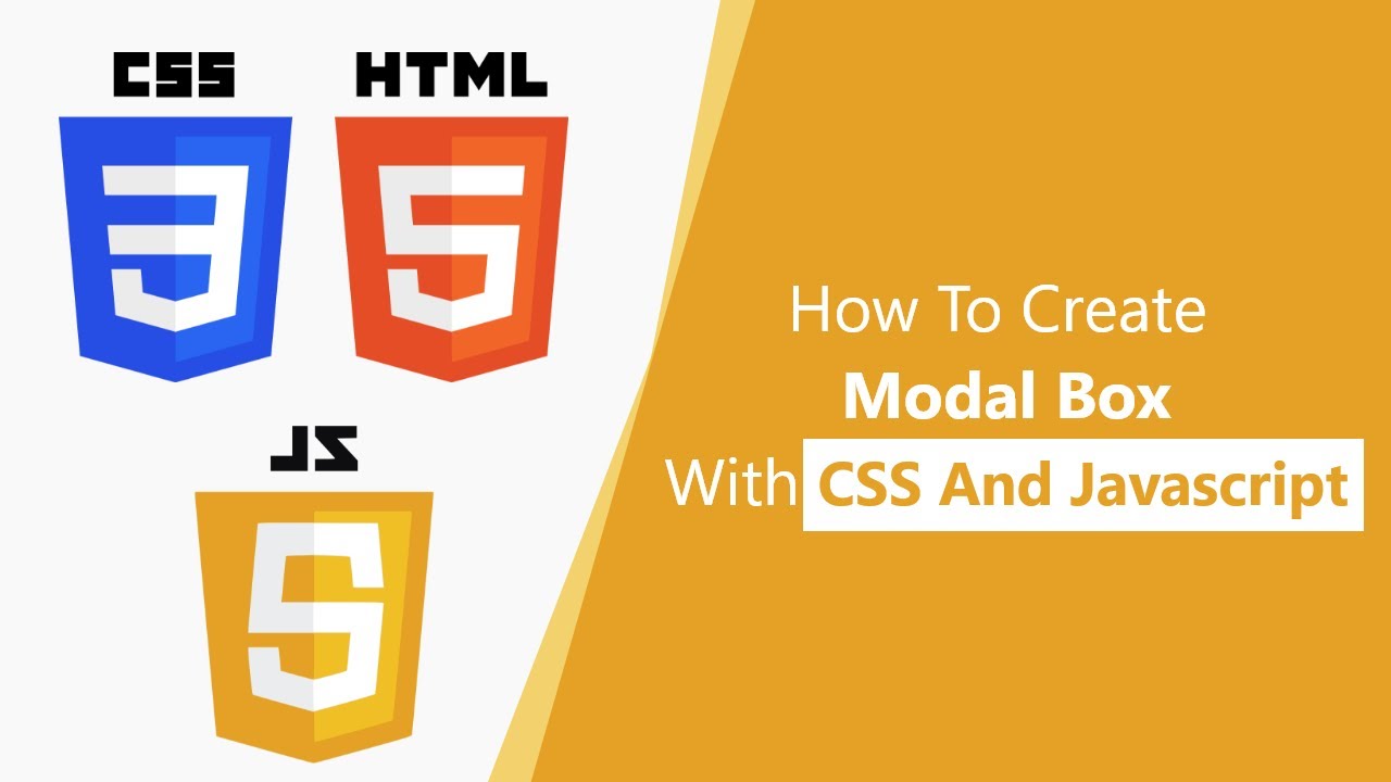 How To Create A Modal Box With Css And Javascript Youtube