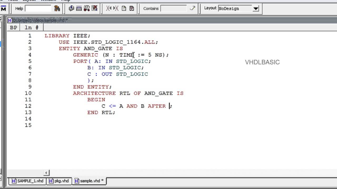 Vhdl Basic Tutorial Generic Youtube