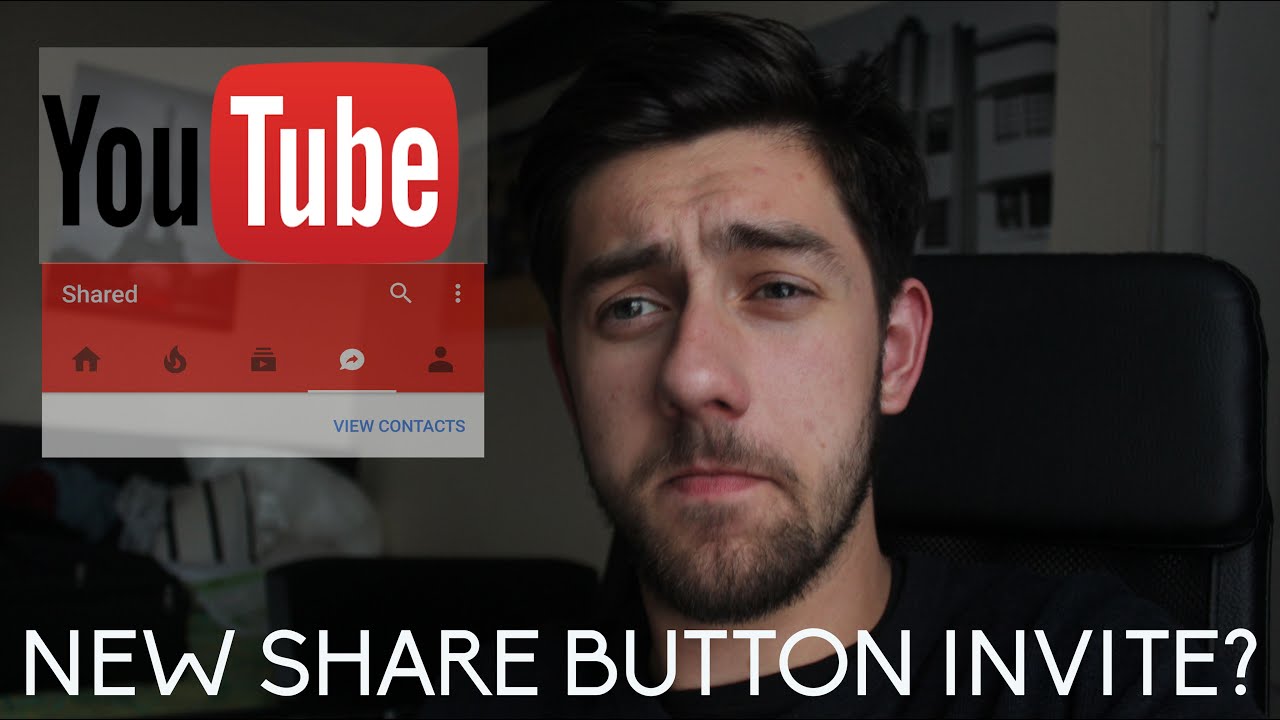 How To Get The New Youtube Share Button Invite Now Youtube
