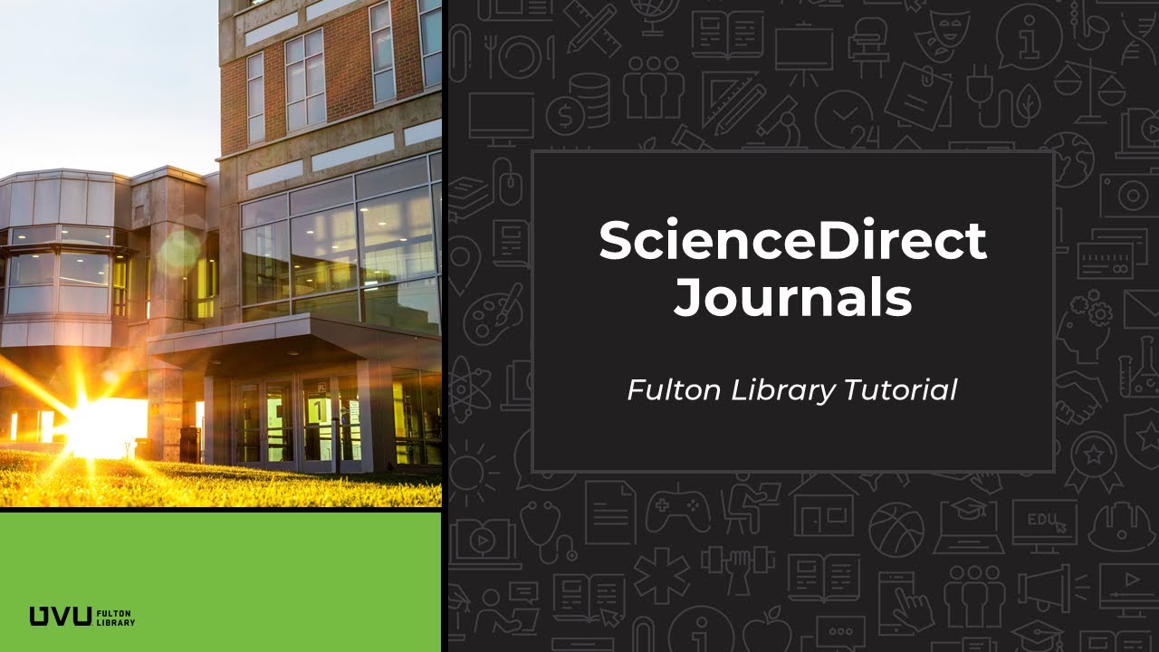 Sciencedirect Journals Youtube