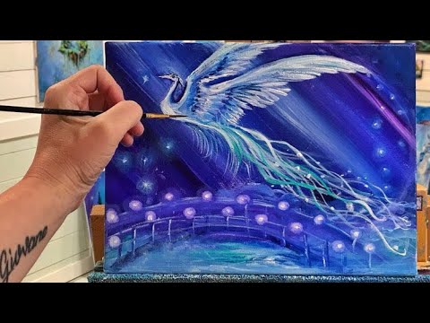 Painting Tutorial рџћёacrylic Step By Step рџћёhow To Paint A Phoenix Youtube