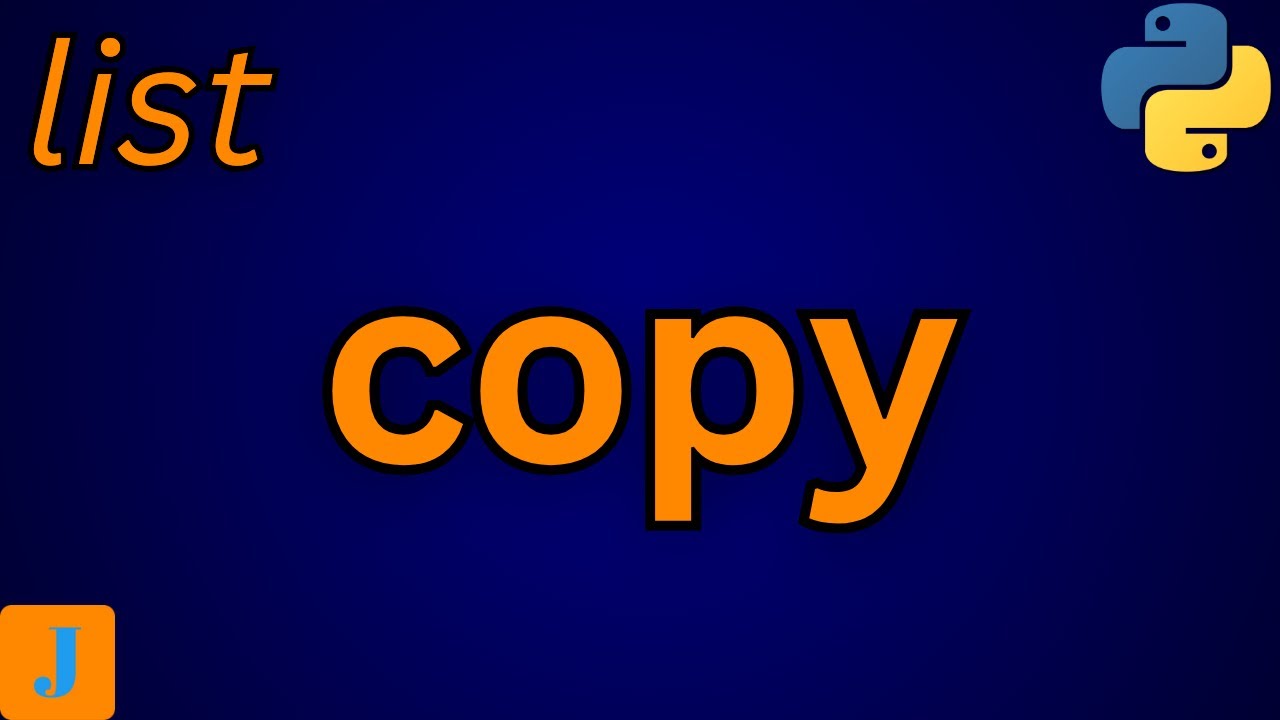 Python List Copy Youtube