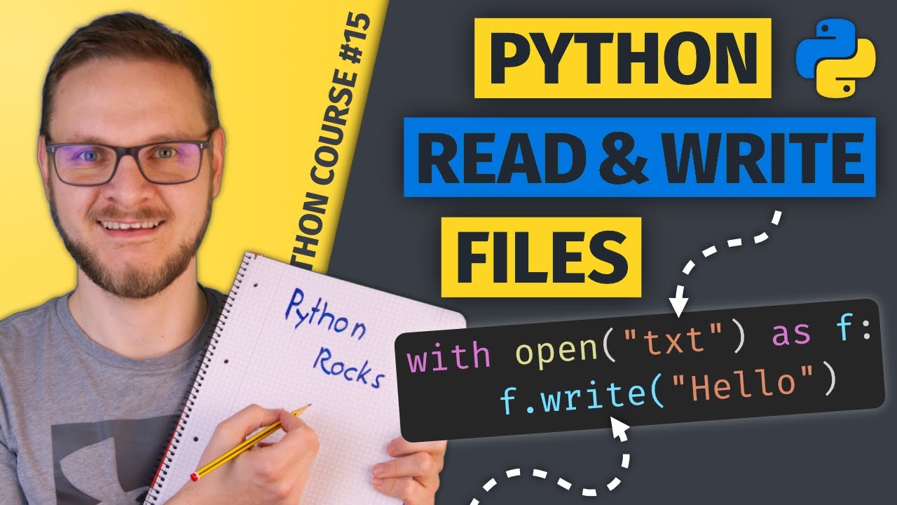 Reading And Writing Files Python File Io Python Course 15 Youtube