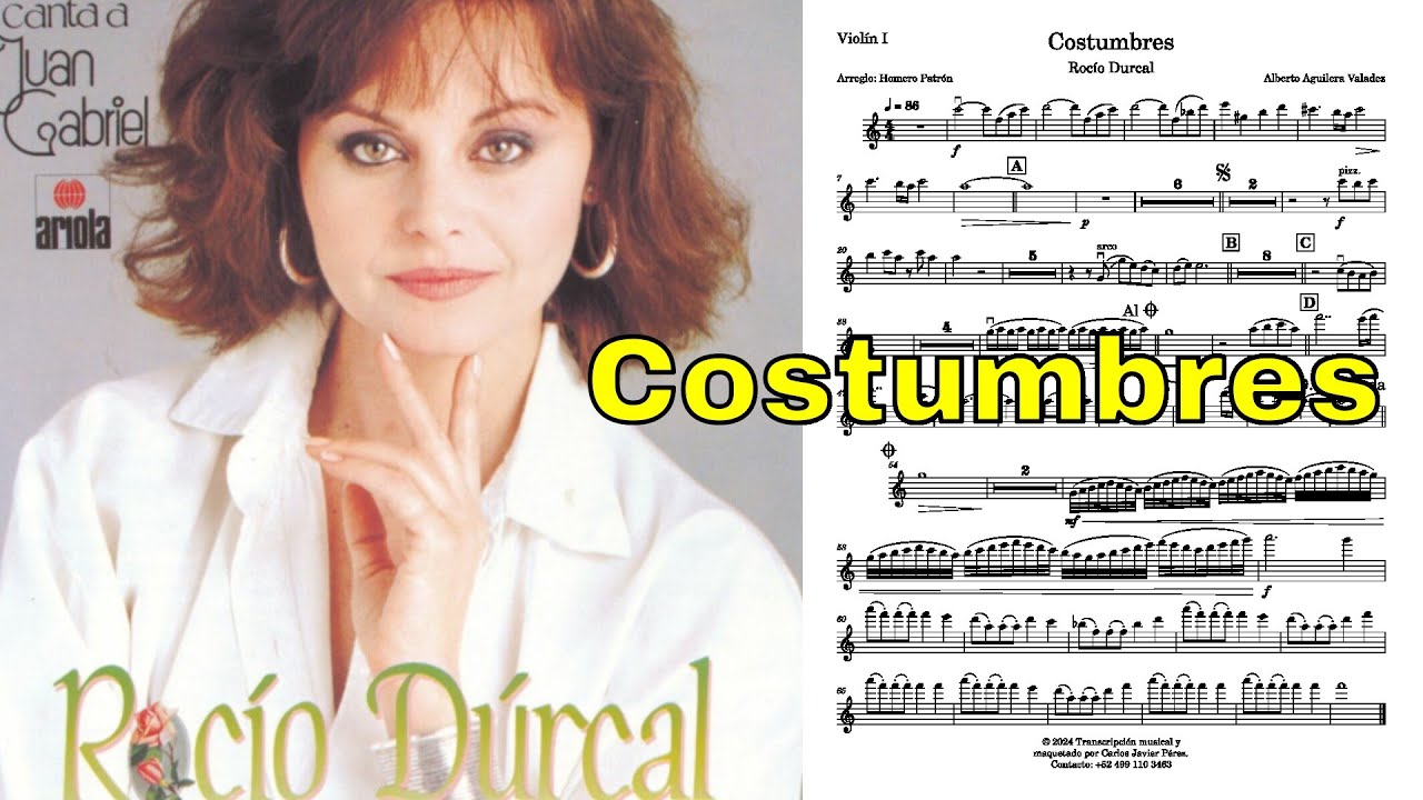 Costumbres Rocío Dúrcal Partitura Youtube