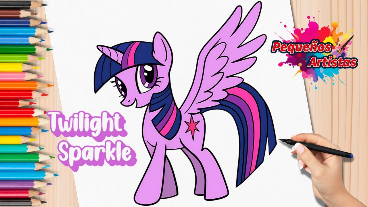 Como Dibujar A Twilight Sparkle My Little Pony Dibujo Para Niños