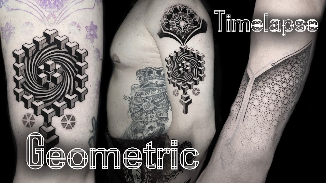 Geometric Tattoo Timelapse Dotwork Geometric Mandala Tattoo