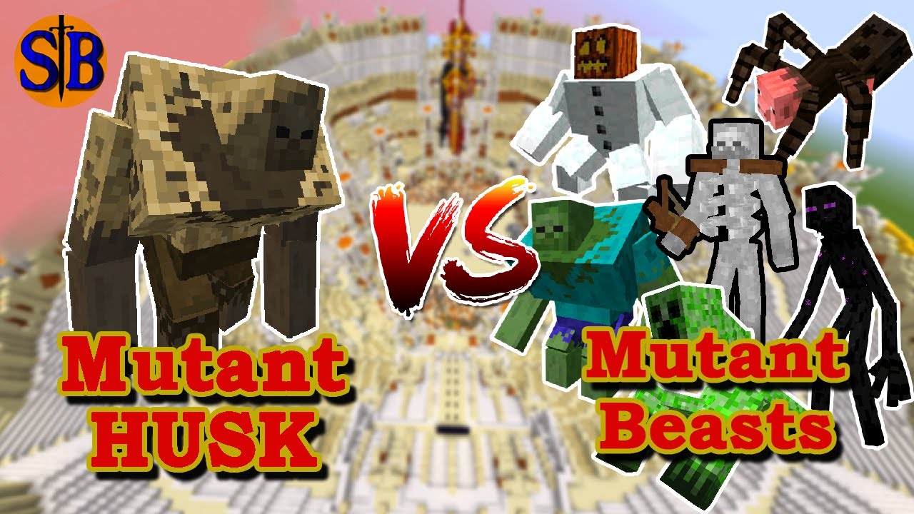 Mutant Husk Mutant More Vs Mutant Creatures Minecraft Mob Battle