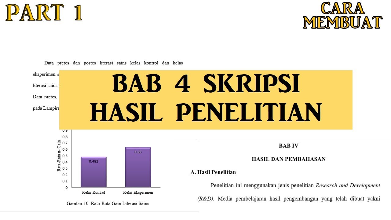 Cara Membuat Bab 4 Skripsi Hasil Penelitian Youtube