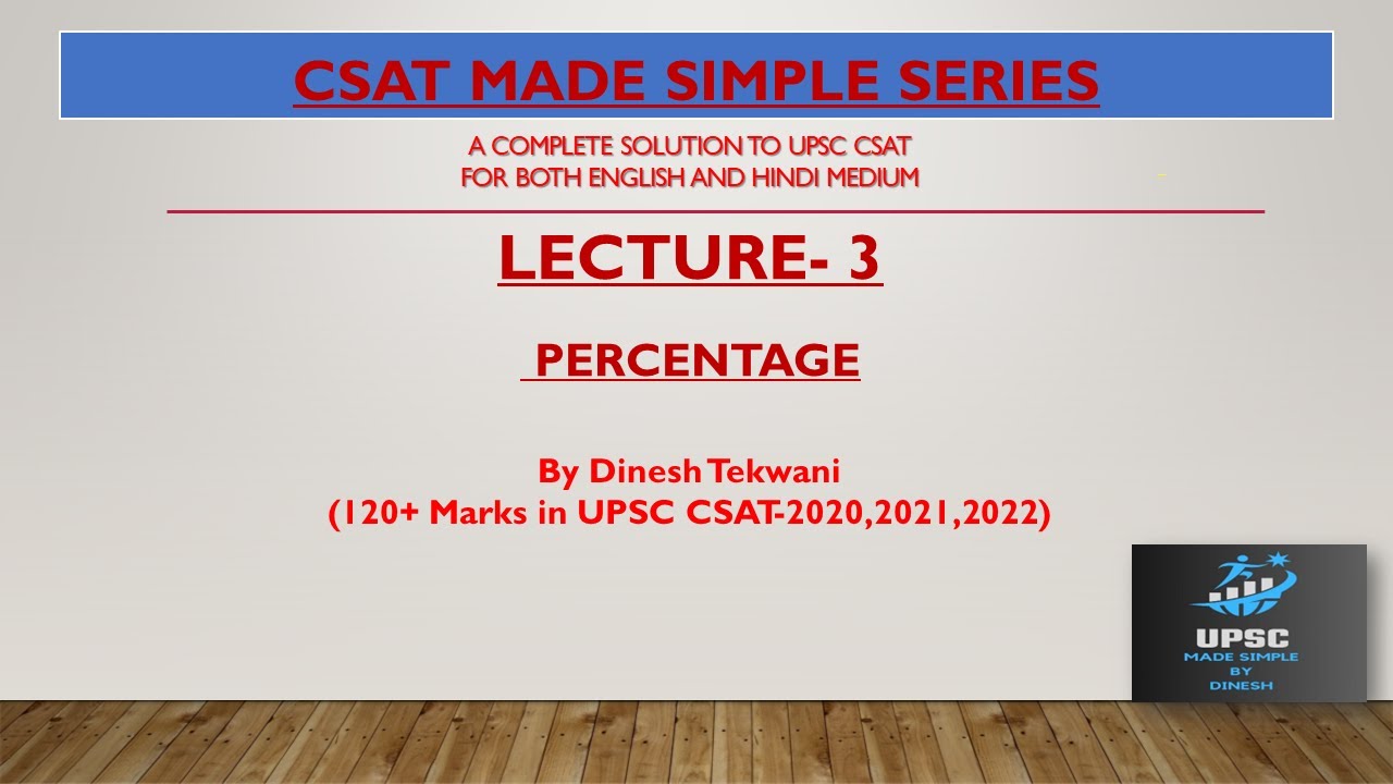 Lecture 3 Percentage Youtube
