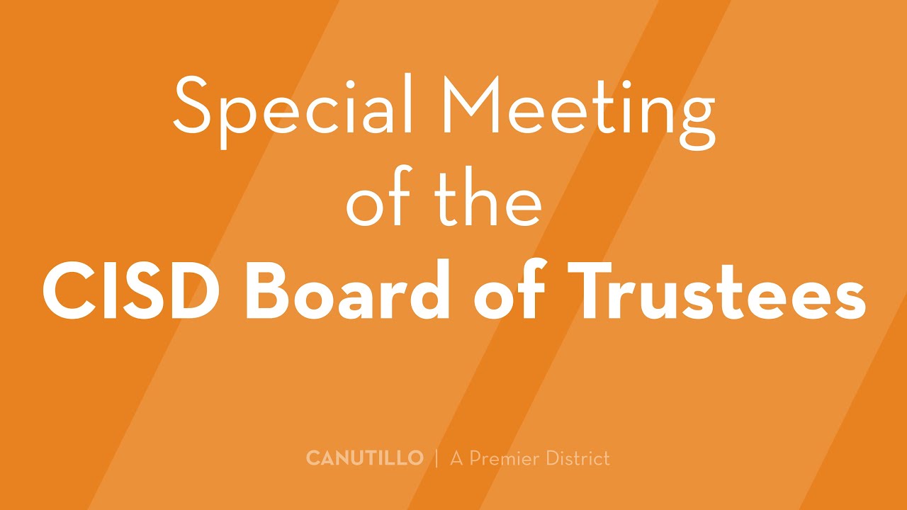 Cisd Special Board Meeting May 14 2024 Youtube