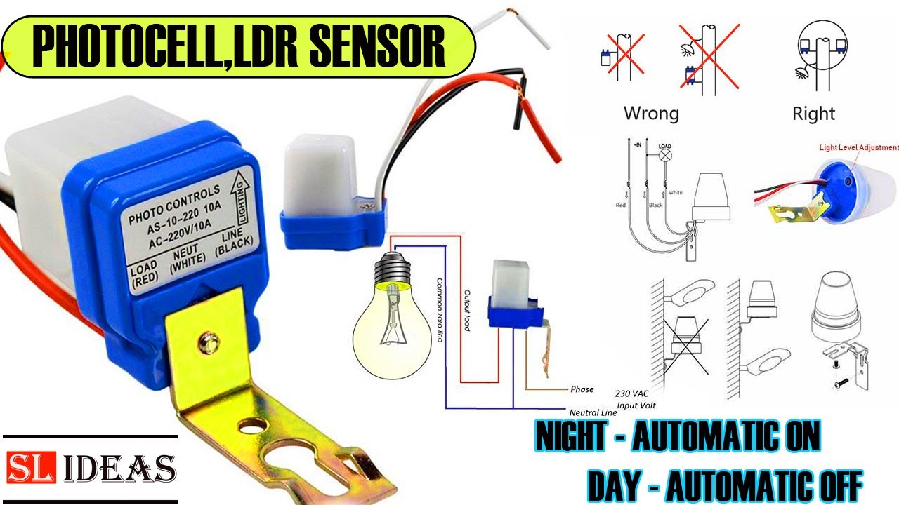 Easy Install Automatic Light Sensor Switch Photocell Ldr Sensor For