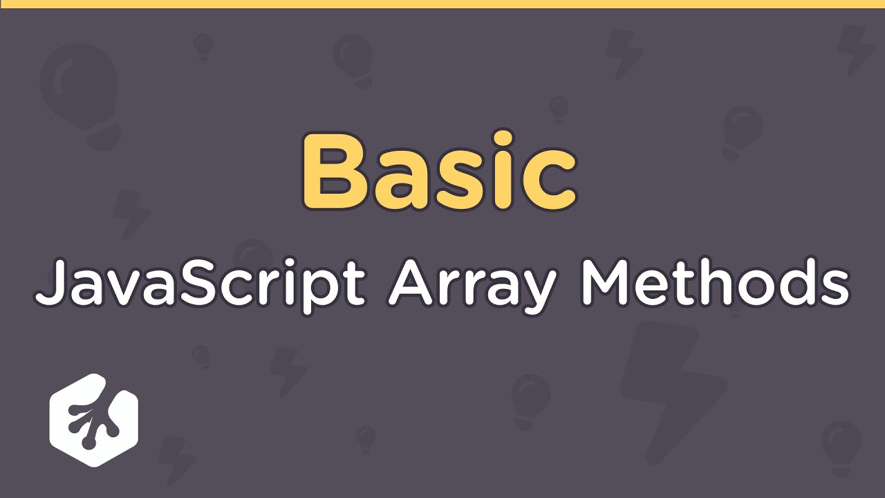 Basic Javascript Array Methods Youtube