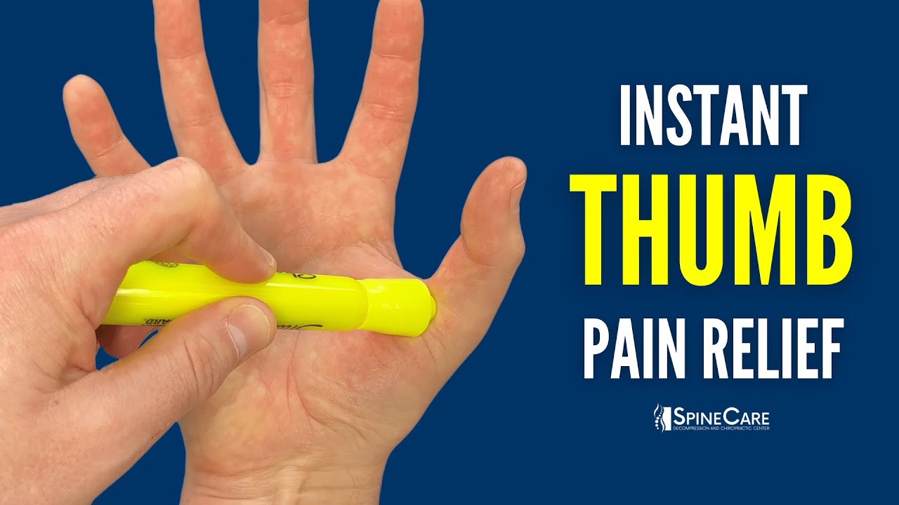 How To Instantly Relieve Thumb Pain Youtube