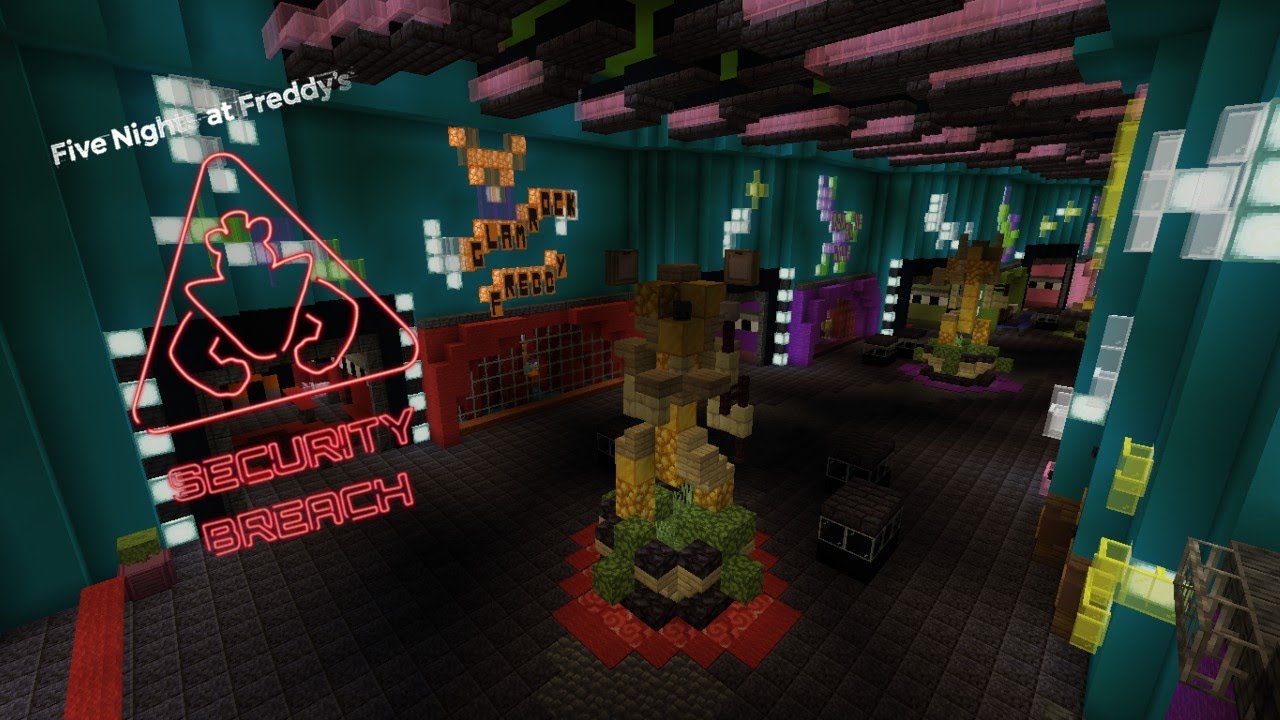 Minecraft Fnaf Security Breach Map Rockstar Row - NBKomputer