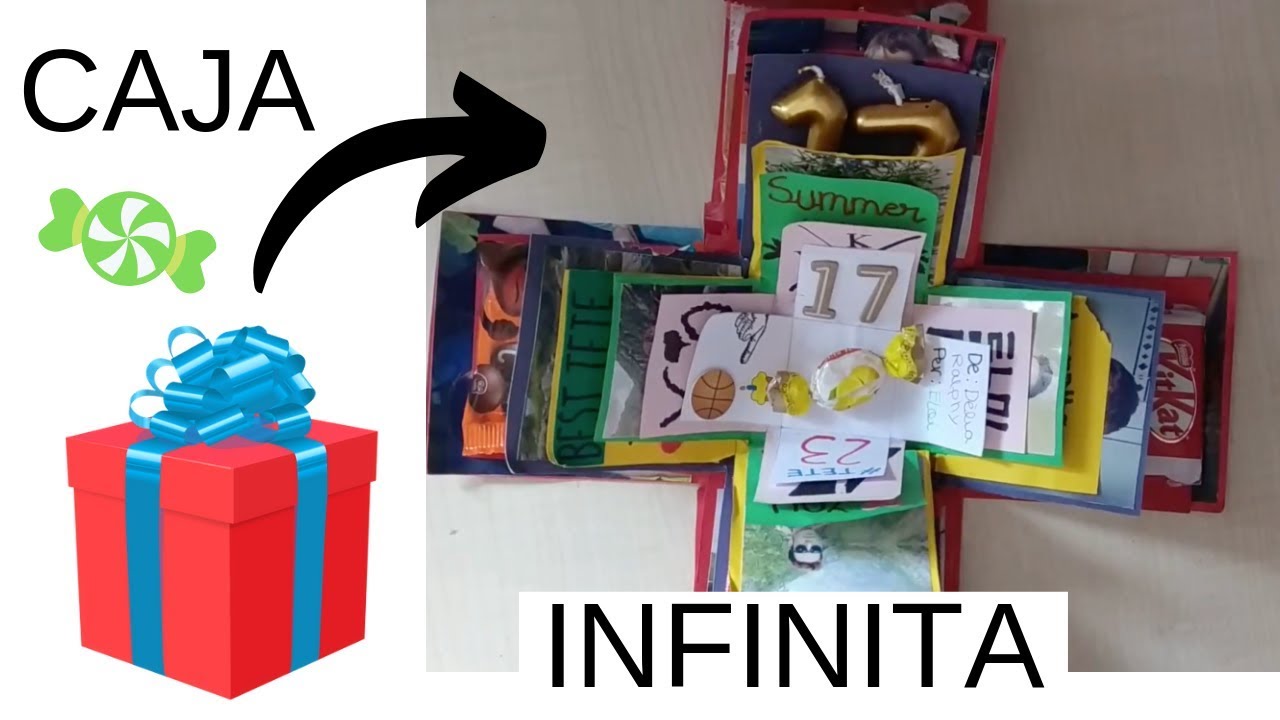 Diy Caja Infinita Llena De Dulces Youtube