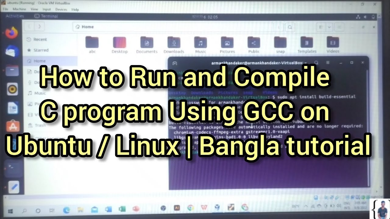 How To Run And Compile C Program Using Gcc On Ubuntu Linux Bangla