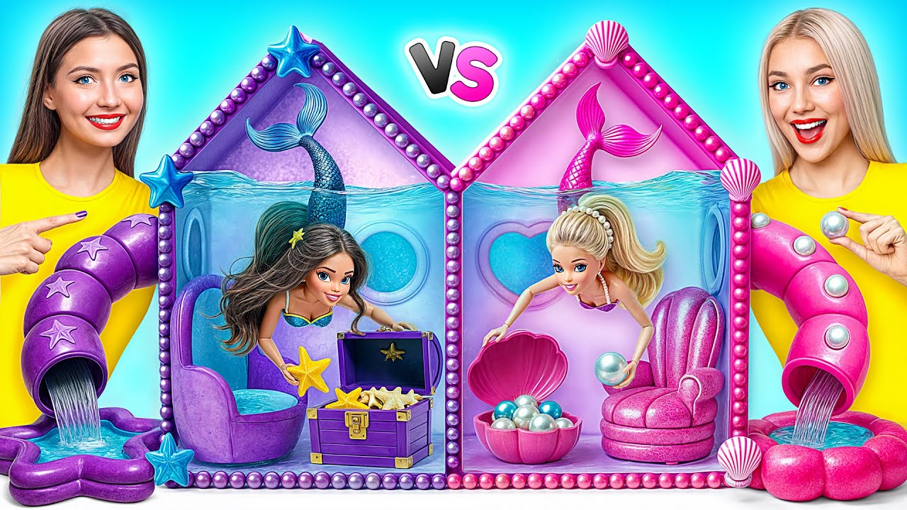 Rumah Satu Warna Tantangan Barbie Vs Bratz Putri Duyung Tantangan