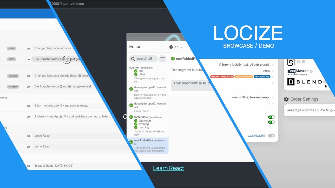 Locize Showcase Demo Youtube